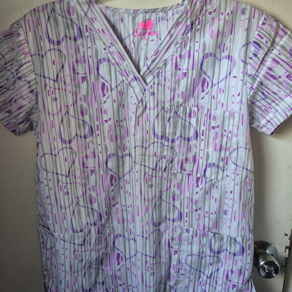 I heart Scrubs | Tops | I Heart Scrubs Uniform Scrub Top Ss White ...